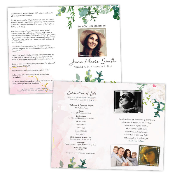 Elegant Blossom Folder – Flintoft's Funeral Home and Crematory